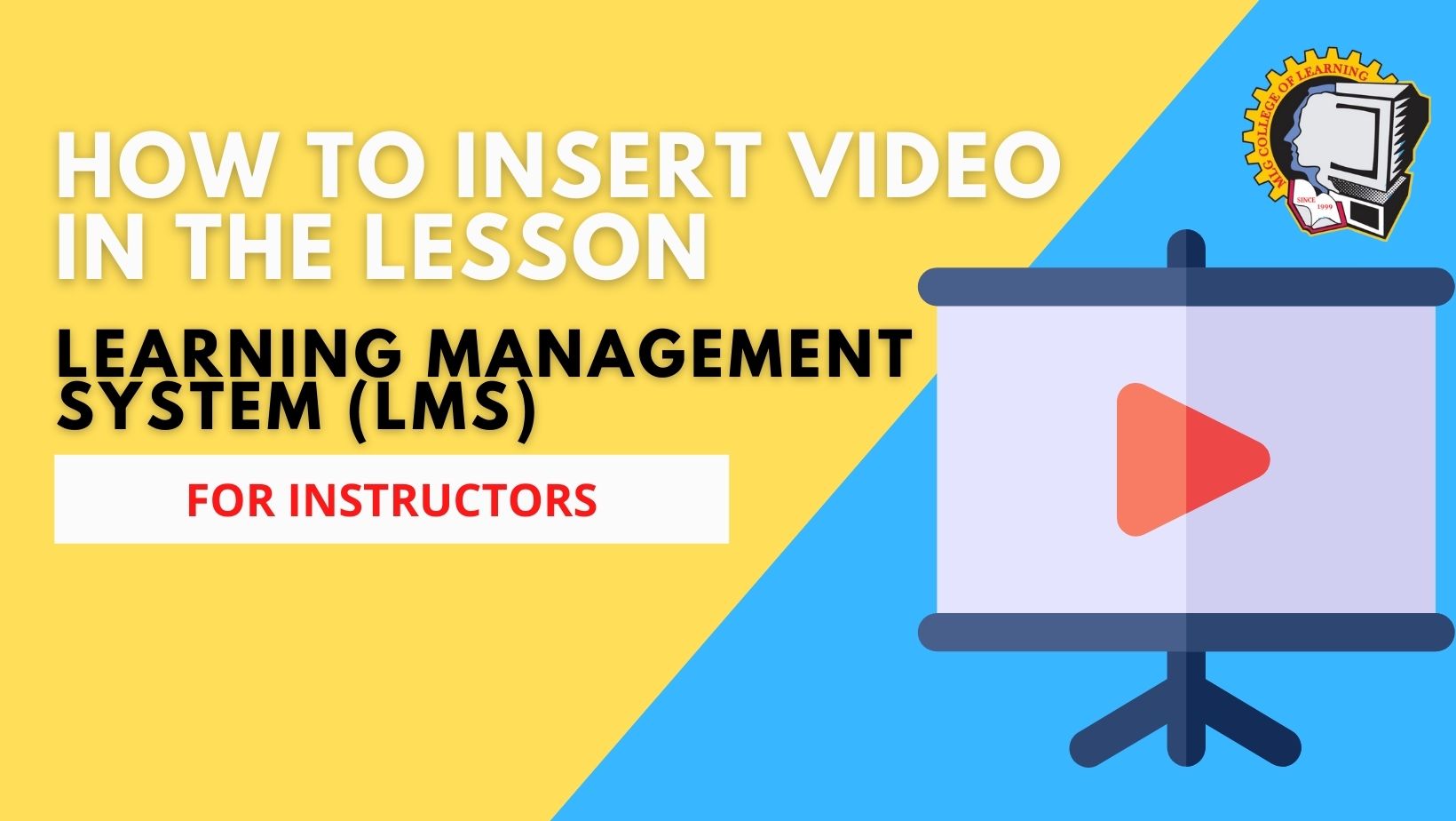 How to insert video inside the lesson? - MLGCL